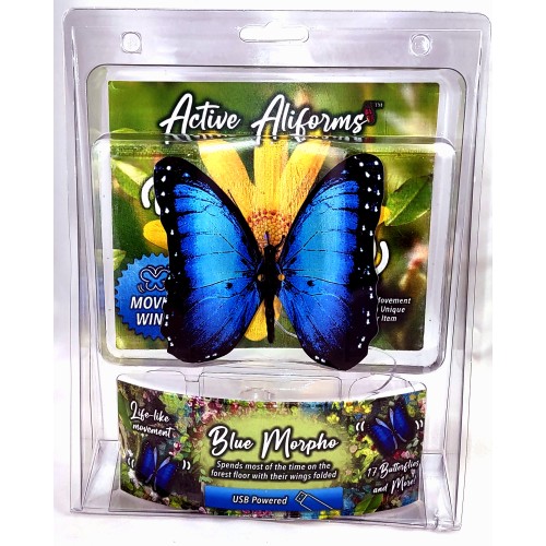 Robotic Insect: Life-like Moving Butterfly - Blue Morpho USB